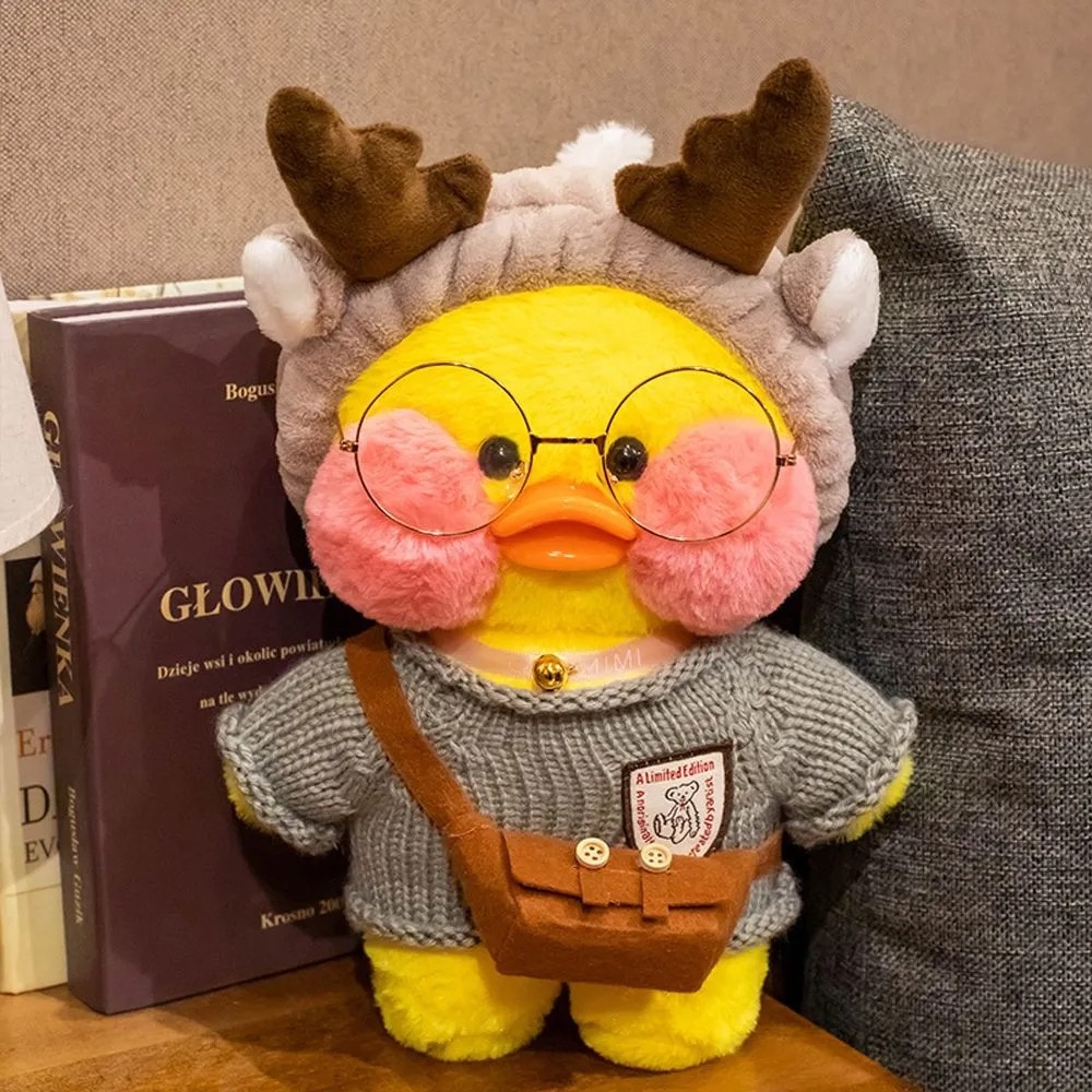 Jucarie de Plus Ratusca Lalafanfan cu Obrajii Rosii, Diverse accesorii ...