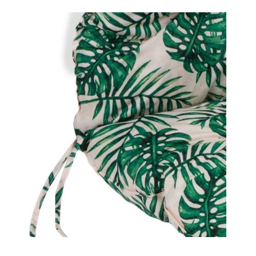Set 2 Perne scaun exterior/interior cu spatar, verde/alb, 100 x 50 x 12 ...