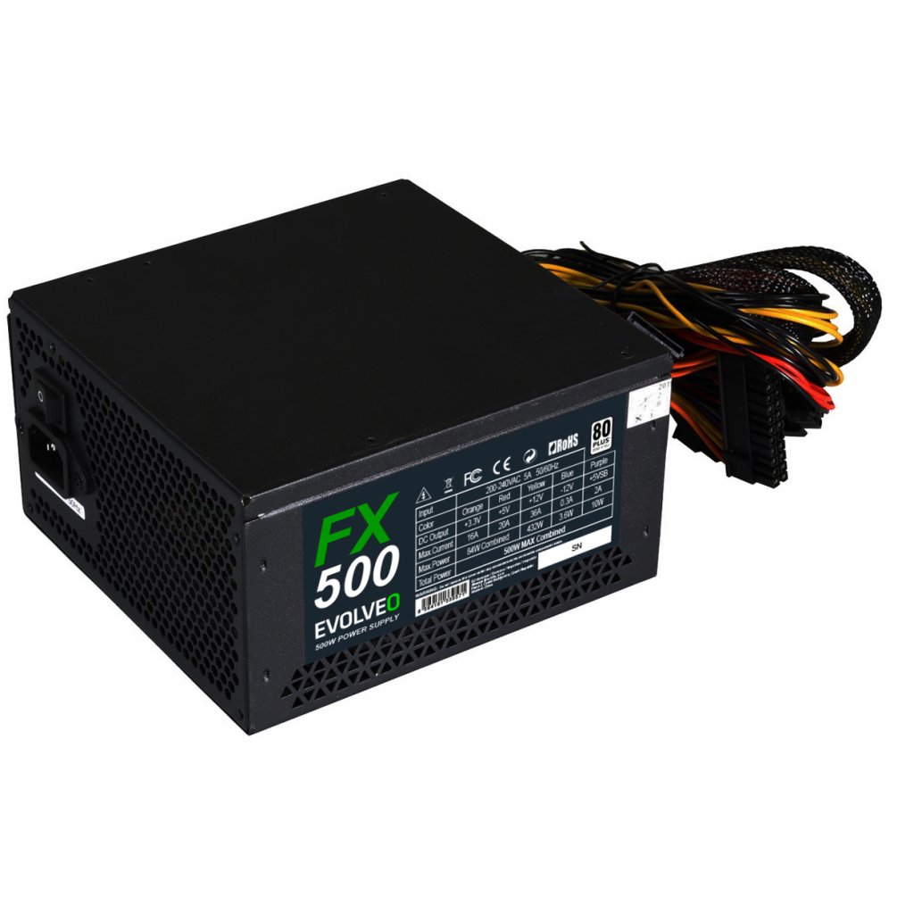 Sursa PC Evolveo FX, 500W, czefx500, ATX, 80 Plus Bronz - eMAG.ro