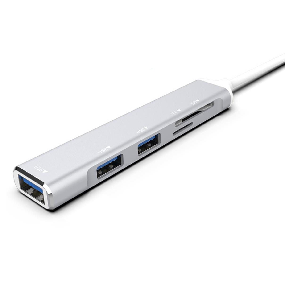 HUB Multi USB tip A, 5 in 1, Cu cititor de carduri SD Micro si 3 ...