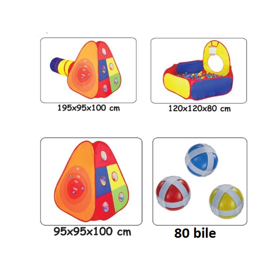 3 az 1-ben összecsukható játszótér gyerekeknek, Sátor, alagút, medence ...