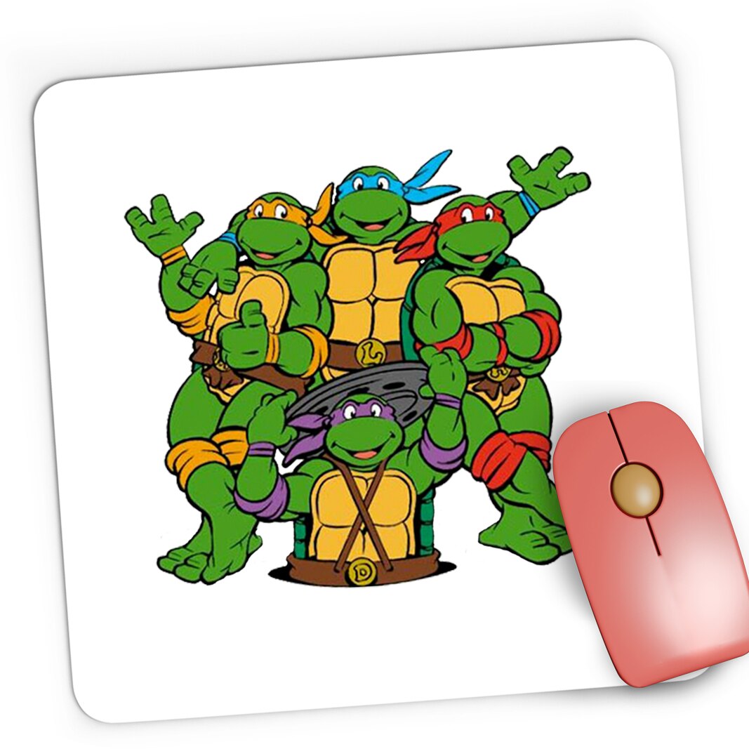 Mousepad Gaming TMNT Ninja Turtles Retro Pizza Fan Art PS Gamer, 21x19 ...
