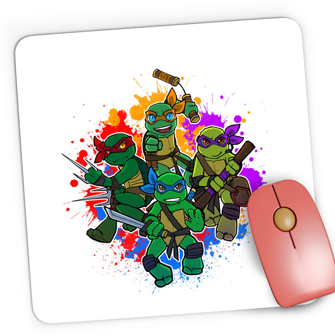 Mousepad Gaming TMNT Retro Gamer Nintendo PS Fan Art Ninja Martial Arts ...