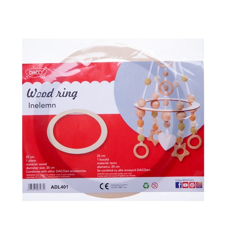 Accesoriu craft/ 1 bucata, Daco, Cercuri lemn, Lemn - eMAG.ro