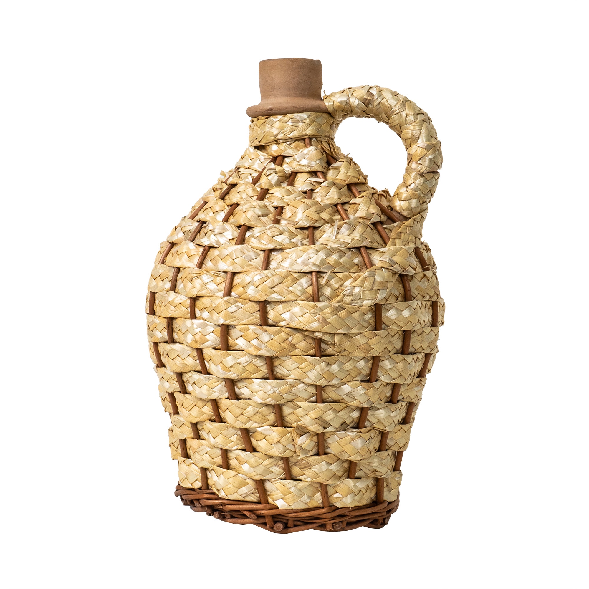 Ulcior din lut cu invelis impletit, inaltime 25cm / EXT 7595 - eMAG.ro