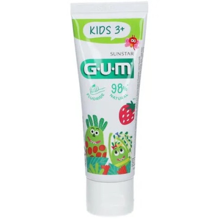 SUNSTAR GUM Kids 3+ Fogkrém, gyerekeknek, természetes összetevőkkel és ...