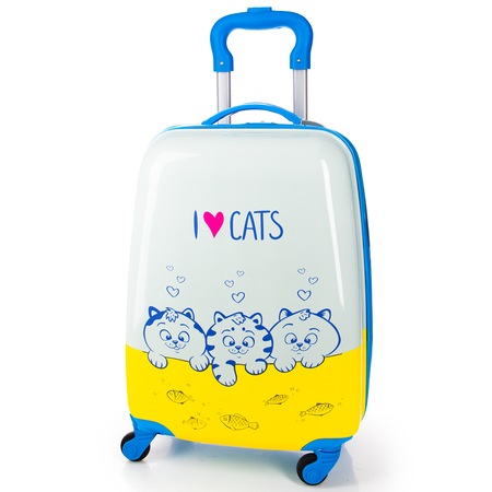 Valiza cu roti Perect line T1021-04 - Albastru - eMAG.ro