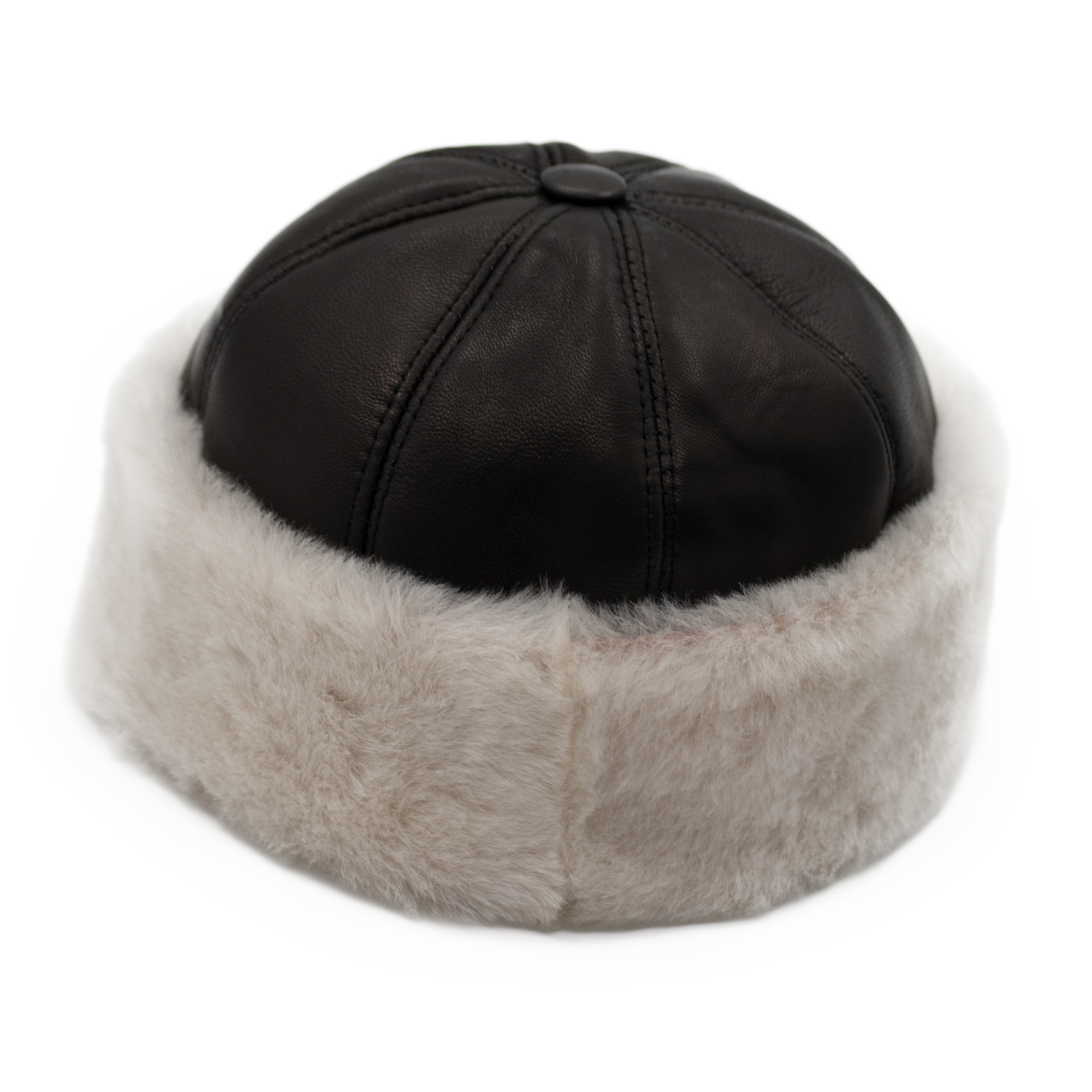 Caciula barbati Dazoriginal, piele naturala, Rosu-negru, 56-61 cm - eMAG.ro