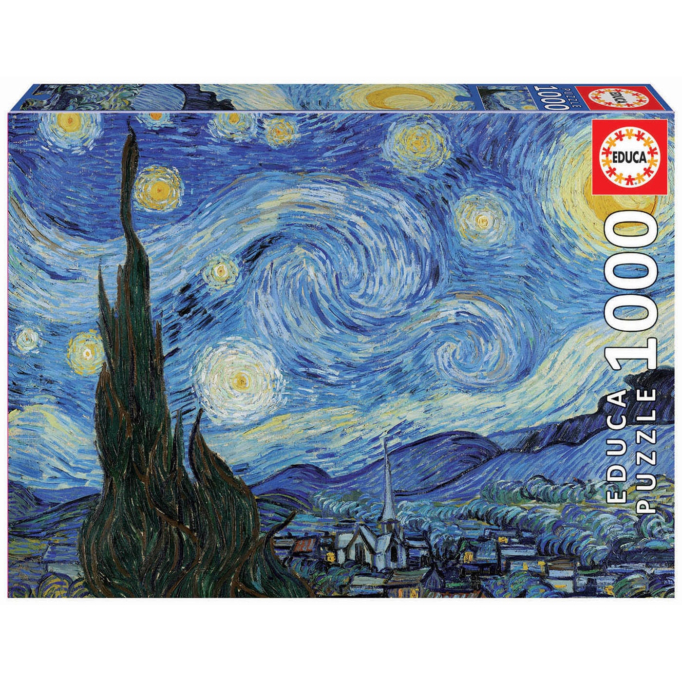 Puzzle Educa, Noapte instelata, Vincent Van Gogh, 1000 piese - eMAG.ro