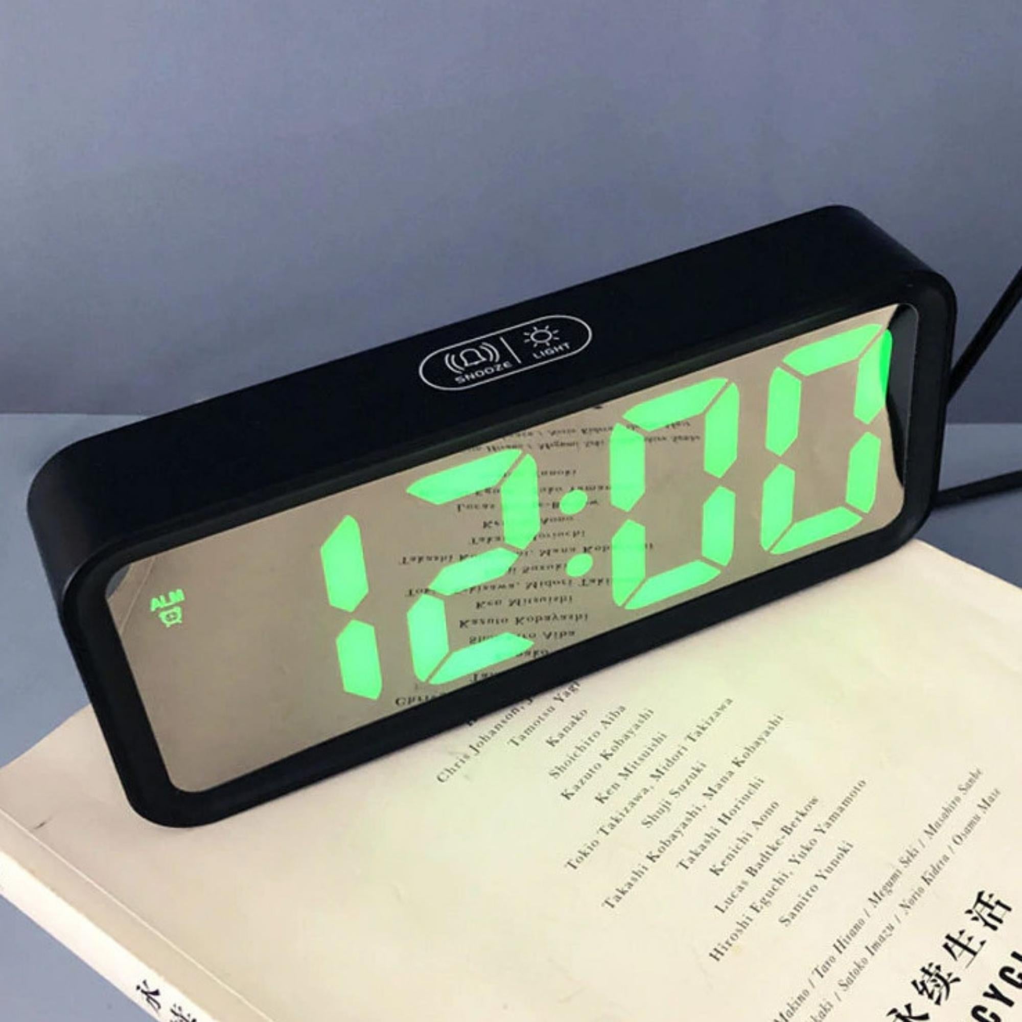 Ceas LED HD cu ecran oglinda si port USB, alarma, data, temperatura ...