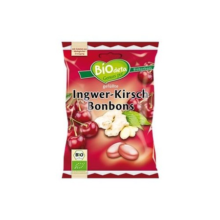Bomboane Bio cu Ghimbir si Cirese Biodeta 75gr - eMAG.ro