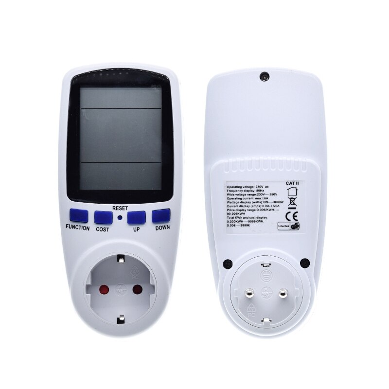 Priza control energie, Display LCD, Plastic, 16 A, 157.5x73x41 mm, Alb ...