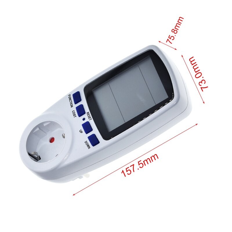 Priza control energie, Display LCD, Plastic, 16 A, 157.5x73x41 mm, Alb ...