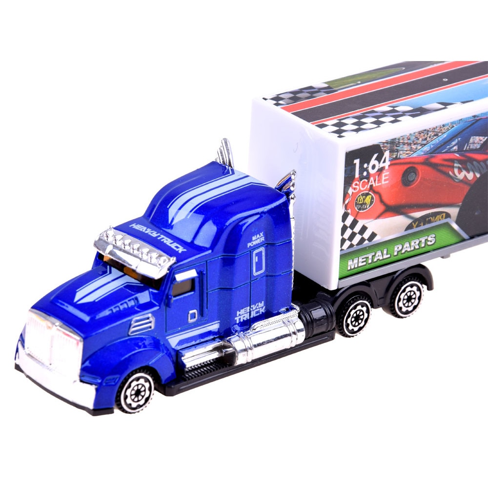 Set camion si 6 masini de curse Jokomisiada, 1:64, Indicatoare de ...
