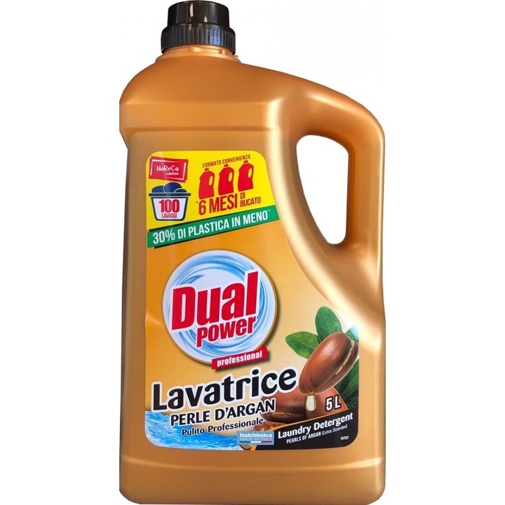 Detergent de rufe lichid Dual Power argan 100 spalari 5l - eMAG.ro