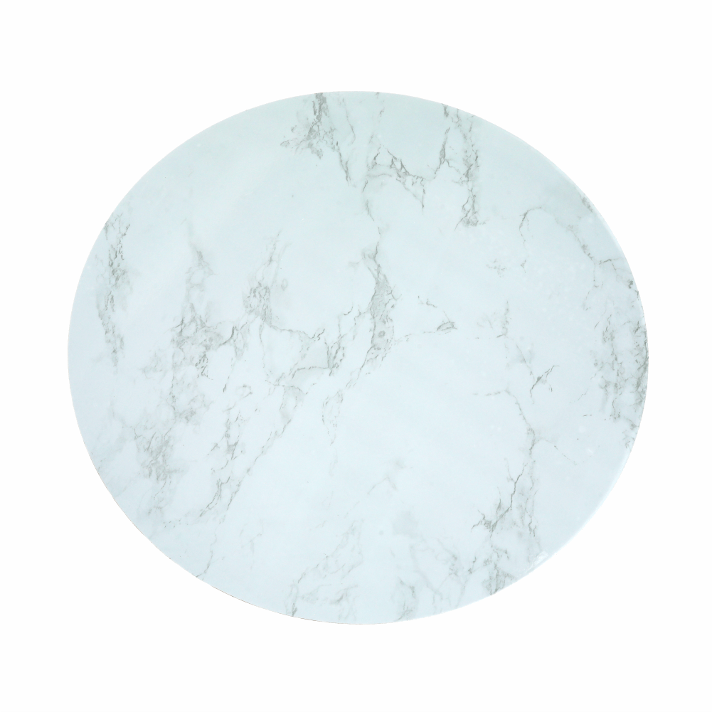 Masuta din metal si mdf marmorat alb Enplo 40x40x40 cm - eMAG.ro