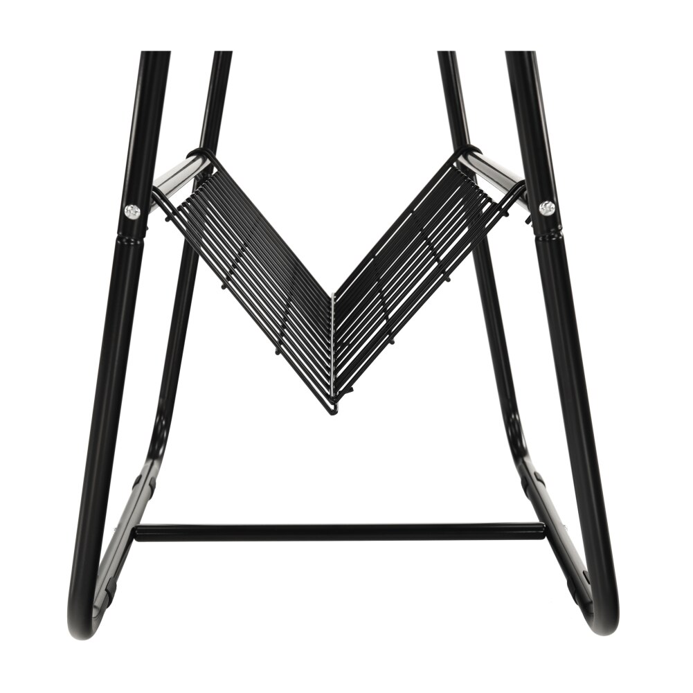 Masuta Garsy, din metal negru si blat mdf marmorat, 40x40x56 cm - eMAG.ro