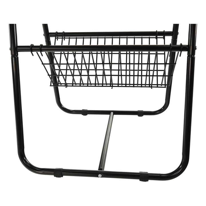 Masuta Garsy, din metal negru si blat mdf marmorat, 40x40x56 cm - eMAG.ro