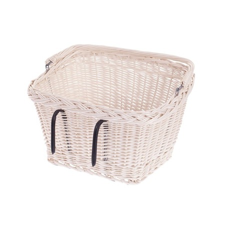 Cos pentru bicicleta, The Wicker Stories, Rachita, Alb - eMAG.ro