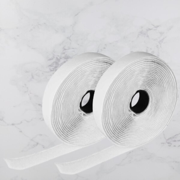 Set Banda velcro cu lipici, 16 mm latime, 20 metri, Alb, 2 buc - eMAG.ro