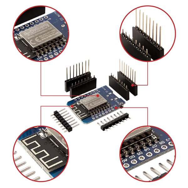 Mini Nod MCU, AZ-Delivery, ESP8266-12F WLAN, CH340G Lua, Compatibil ...