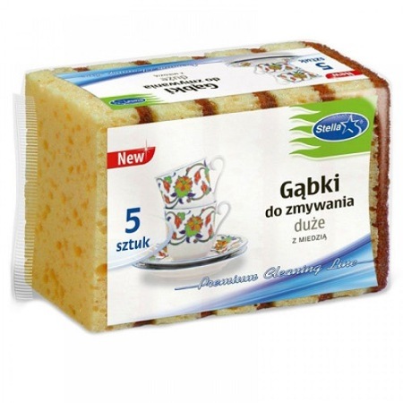 Burete vase canelat cu microparticule din cupru, Stella set 5 bucati ...