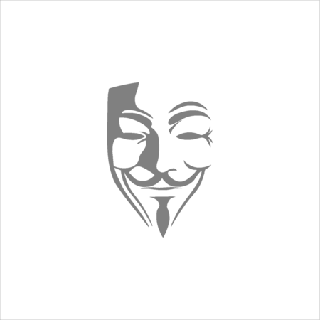 Sticker auto ''Anonymus v2'', 15x10 cm, Gri - eMAG.ro