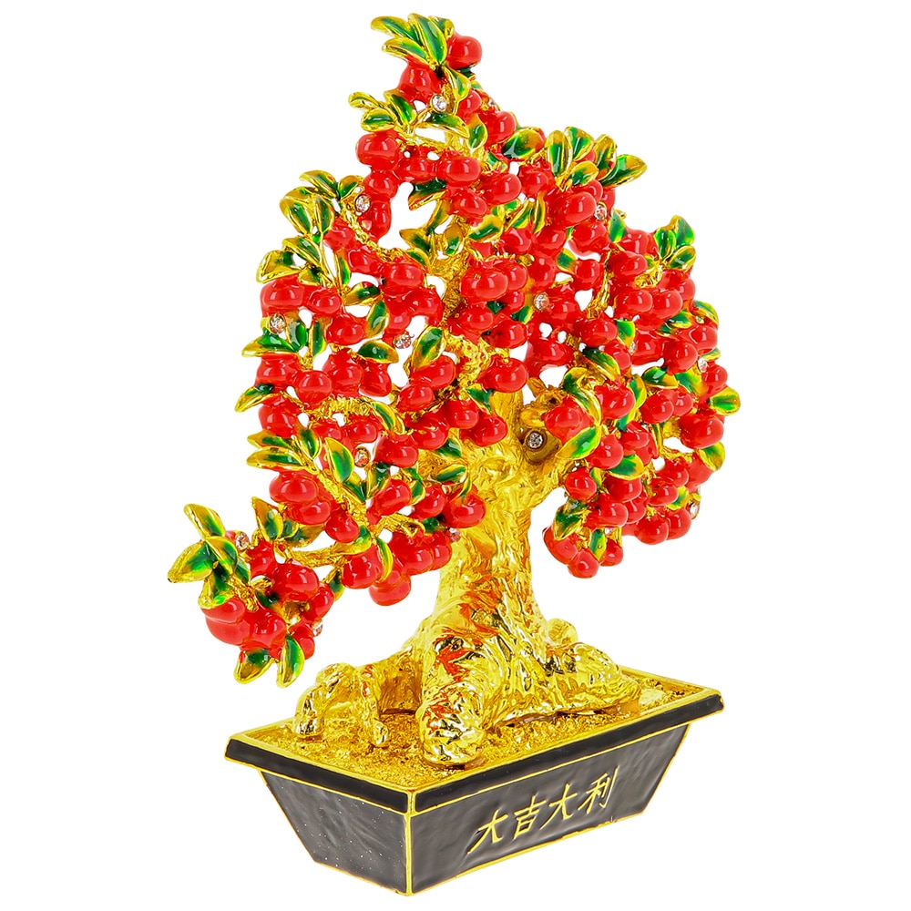 Copacul dorintelor si al prosperitatii cu mere si strasuri, multicolor ...