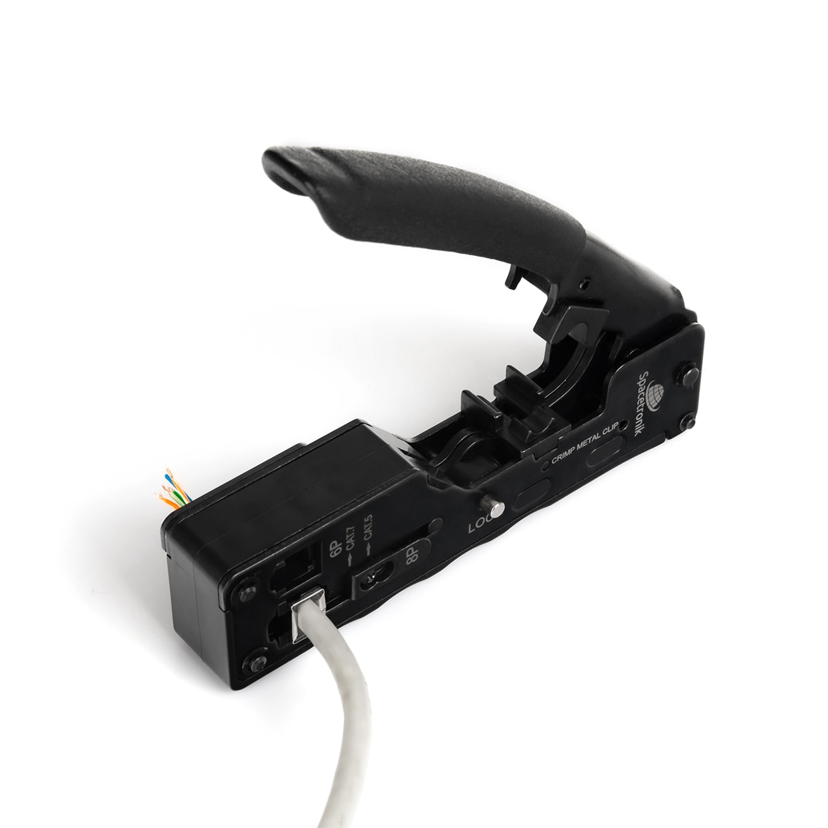 Instrument de sertizare RJ pass-through pentru RJ45 RJ12 RJ11 ...