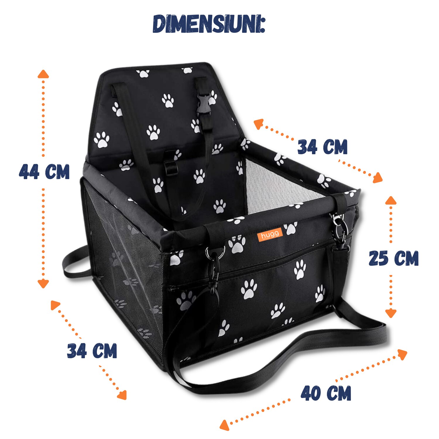 Scaun Auto pentru Transport Catei, Pisici, Animale de Companie, HUGG ...