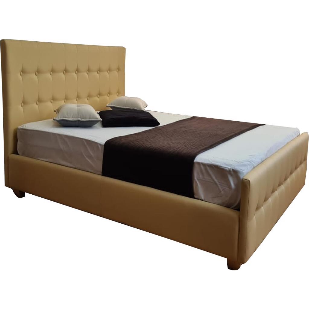 Pat tapitat Oslo crem 120x200 cm - eMAG.ro