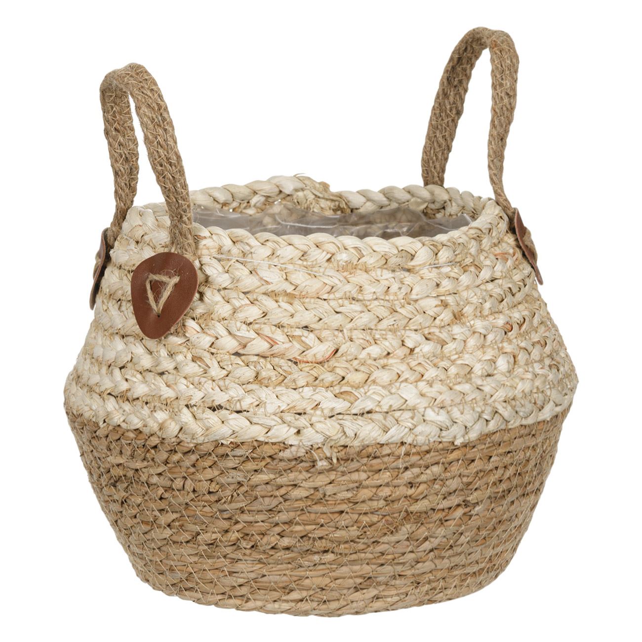 Ghiveci decorativ cosulet, 21x12 cm, maro - eMAG.ro