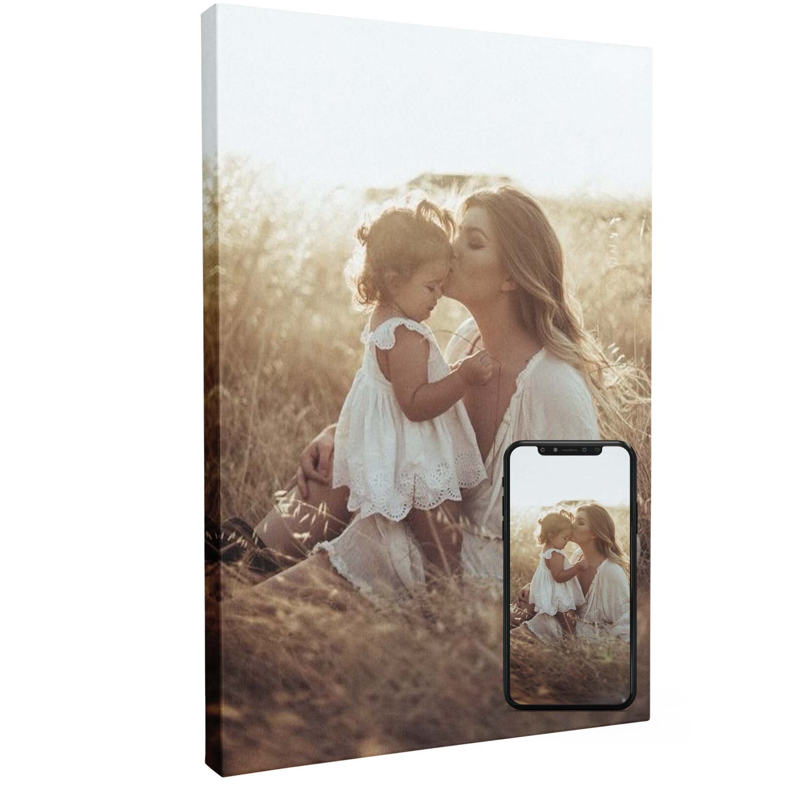 Tablou personalizat cu rama, poza Mama & Fiica si mesaj, in stil ...