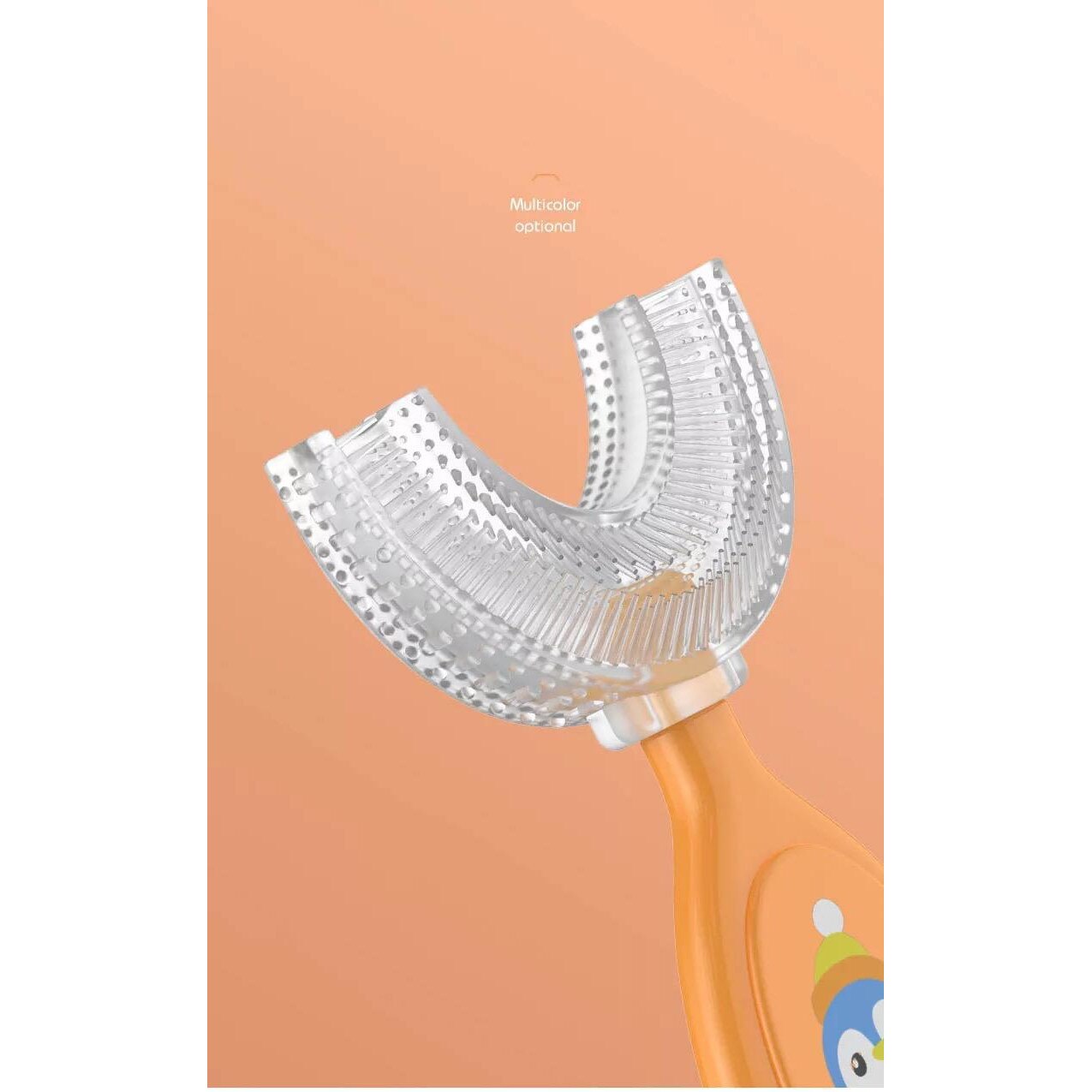 Periuta de dinti pentru copii, ADM, Penguin, forma circulara, din ...