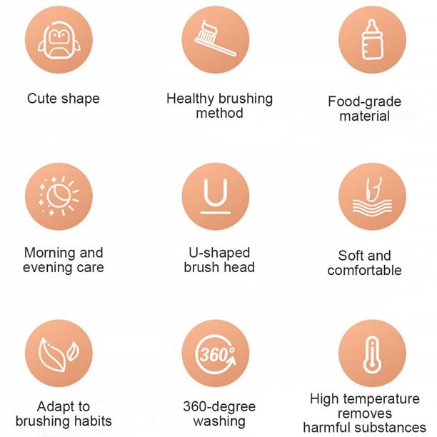 Periuta de dinti pentru copii, ADM, Penguin, forma circulara, din ...