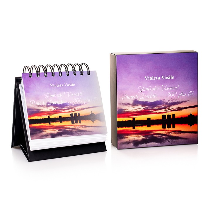 Calendar perpetuu cu 365 de texte motivationale 14x16 cm - eMAG.ro