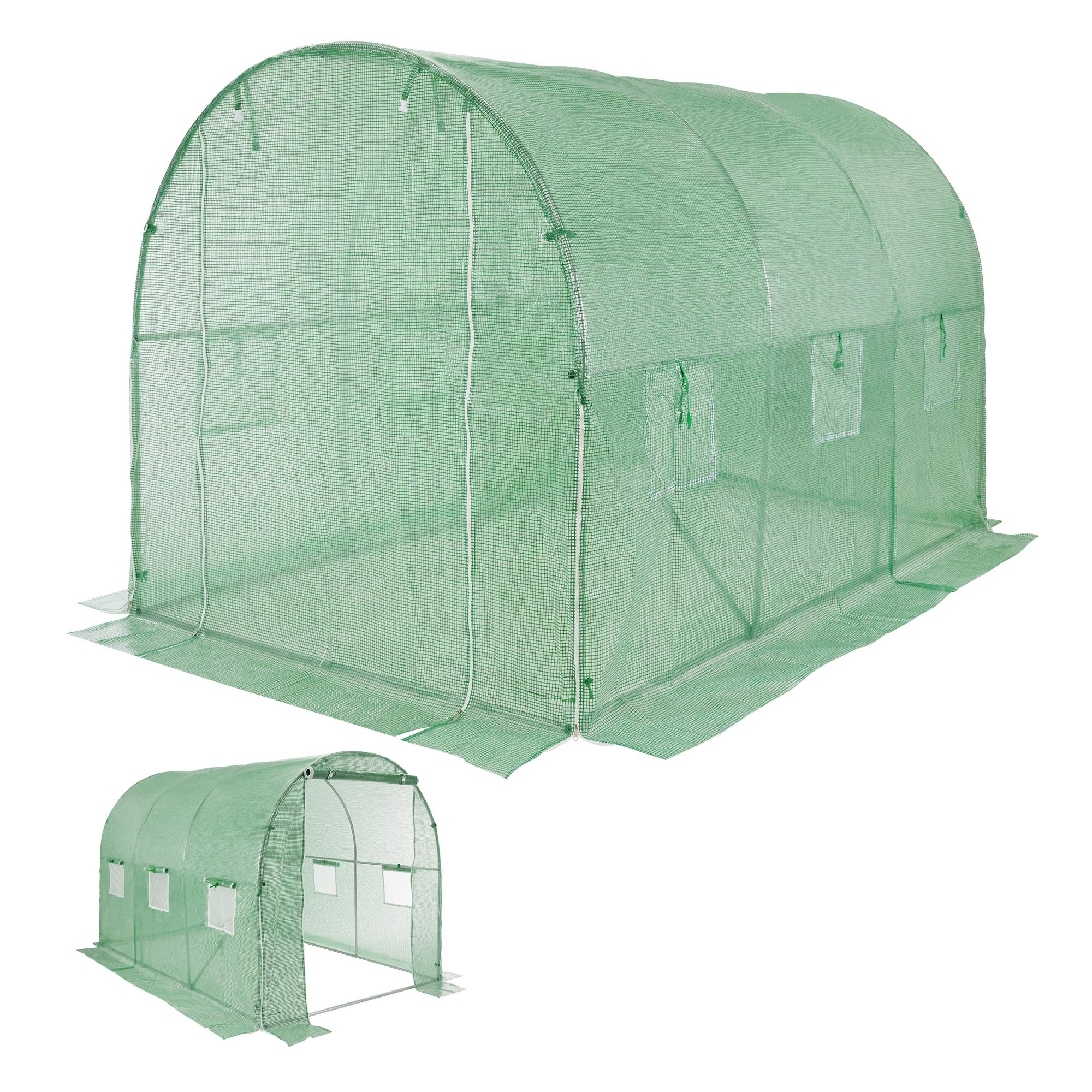 Mini sera gradina, ECD Germany, 200 x 300 x 200 cm, cadru otel, folie ...