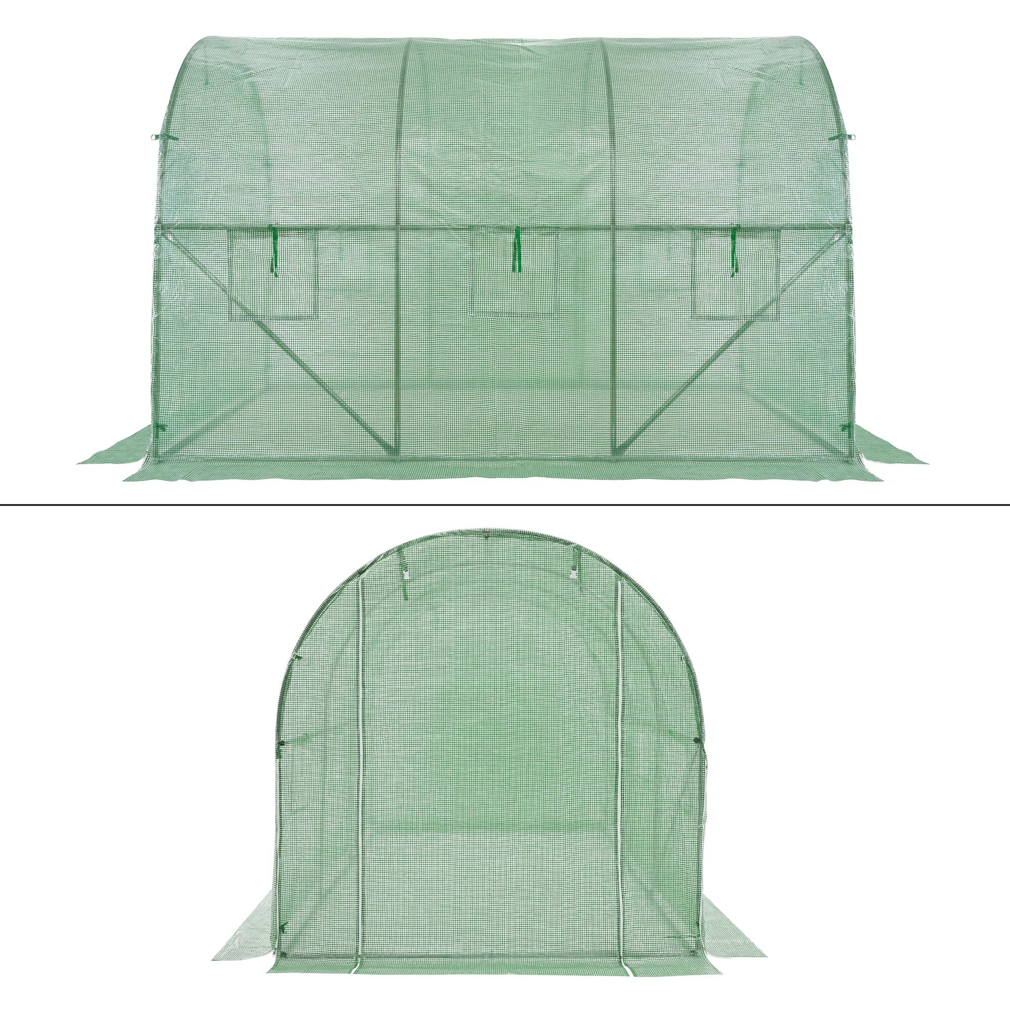 Mini sera gradina, ECD Germany, 200 x 300 x 200 cm, cadru otel, folie ...