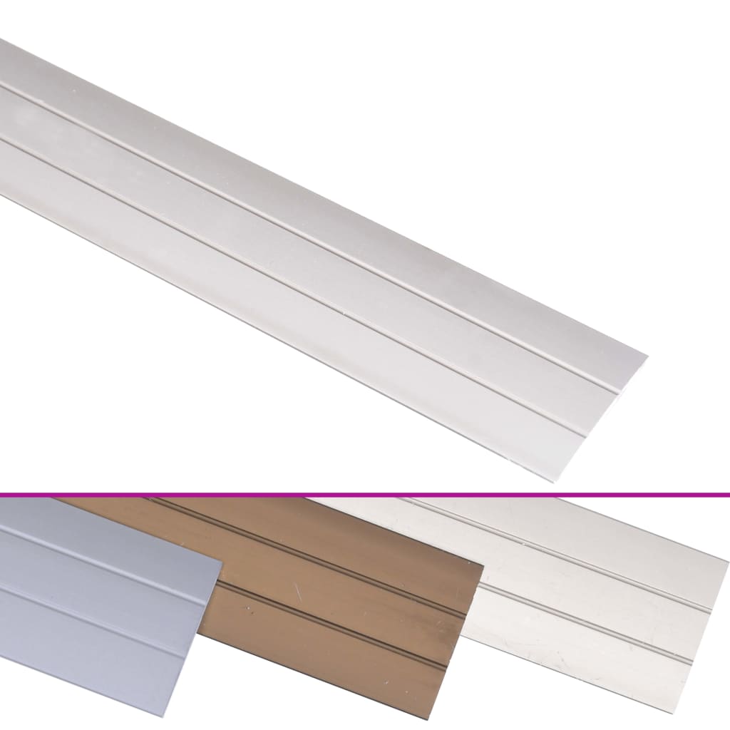 Set de 5 profile de pardoseala fixare cu banda vidaXL, Aluminiu, 100 cm ...