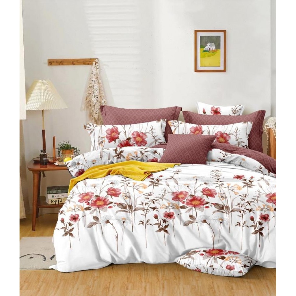 Set lenjerie de pat din Finet, 2 persoane, Bumbac Finet, cearsaf, husa ...