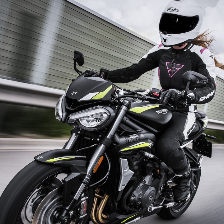 Geaca moto dama Shima Miura, neagra/Alb/Roz L - eMAG.ro