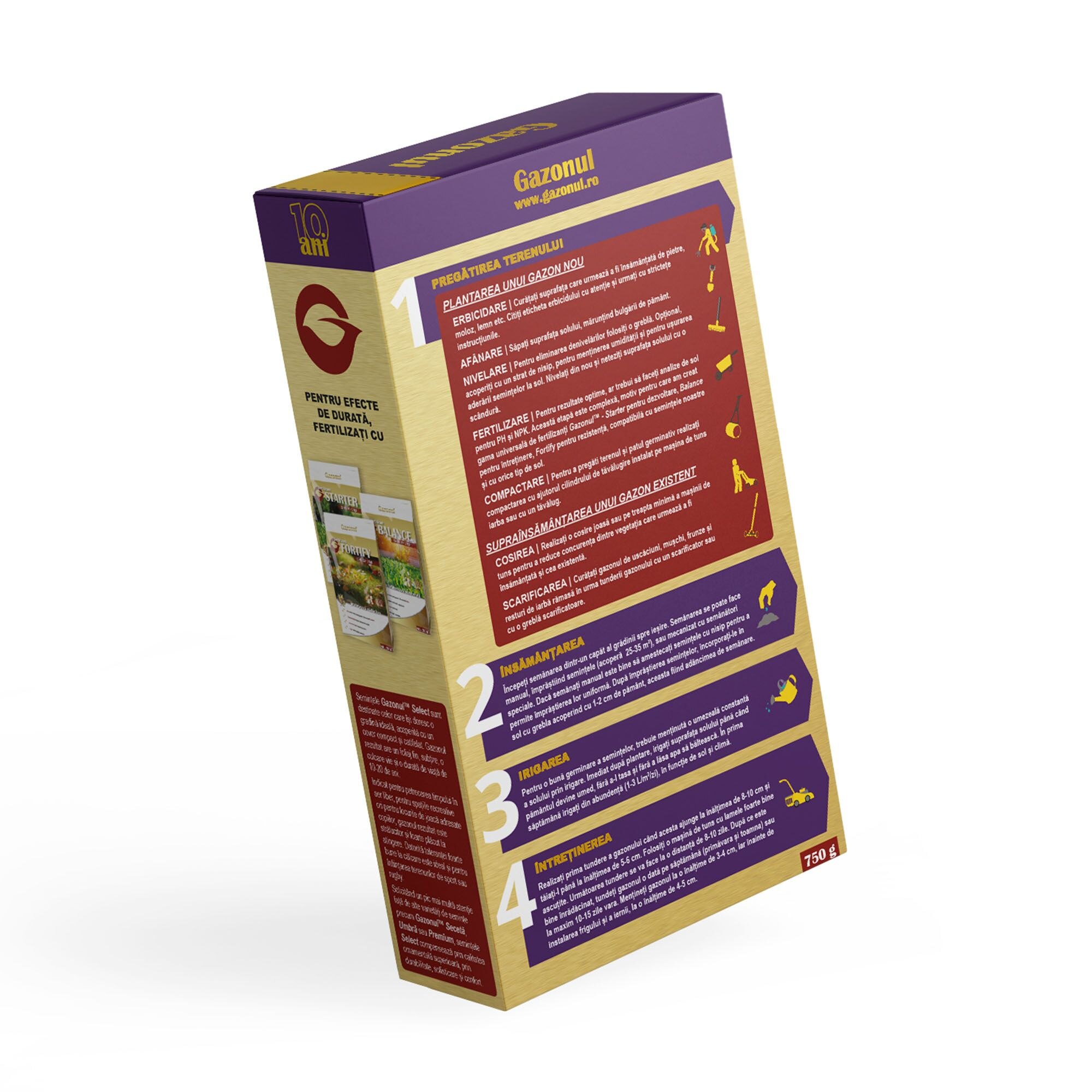 Seminte de gazon intant si durabil in timp 750g - eMAG.ro