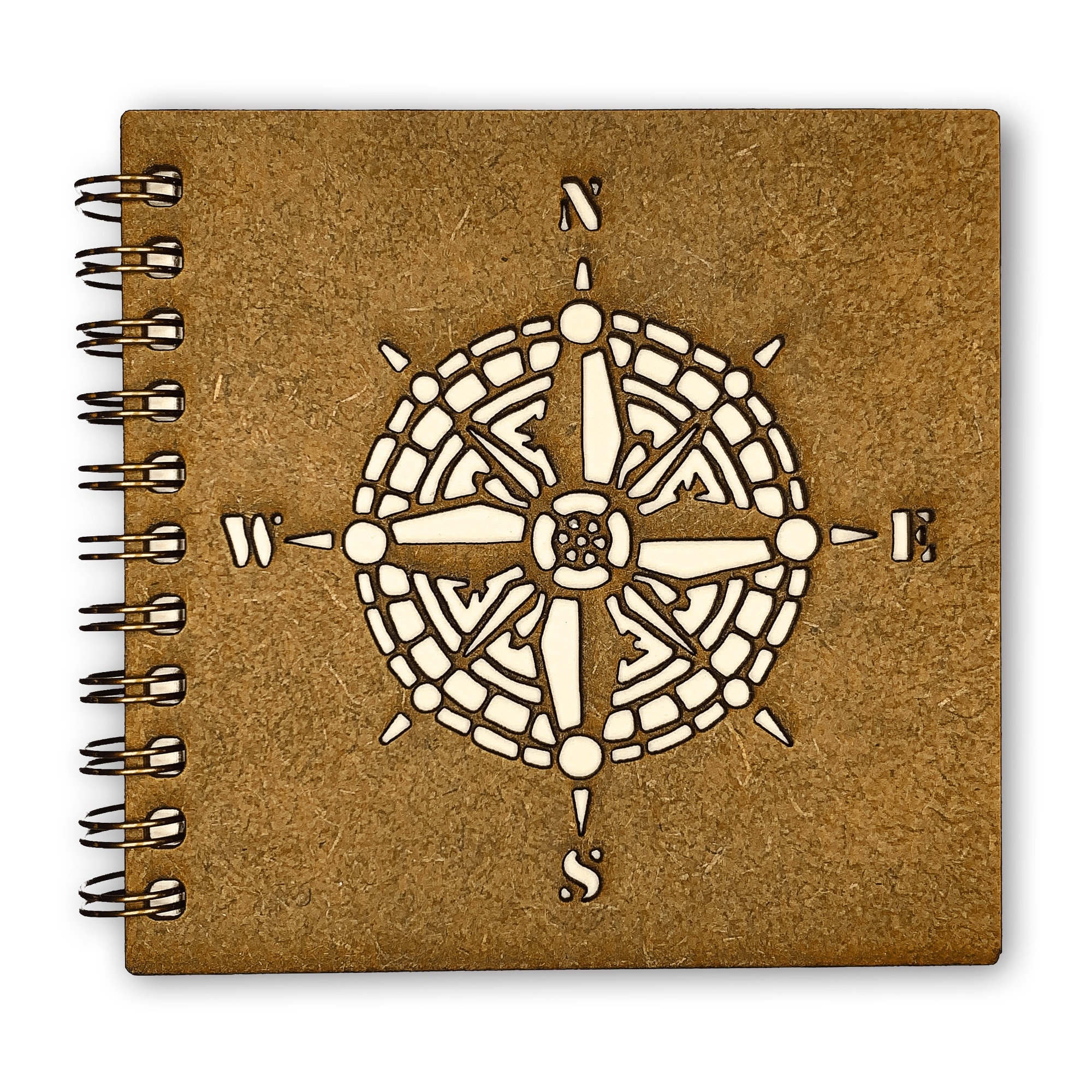 Carnetel Lemn decupat SQ10cm, Model Compass - eMAG.ro