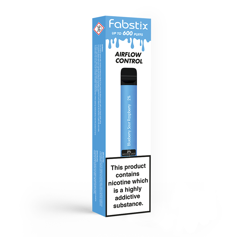 Tigara electronica Fabstix, 600 puff, Blueberry Sour Raspberry, flux de ...