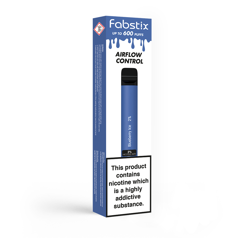 Tigara electronica Fabstix, 600 puff, Blueberry Ice, flux de aer ...