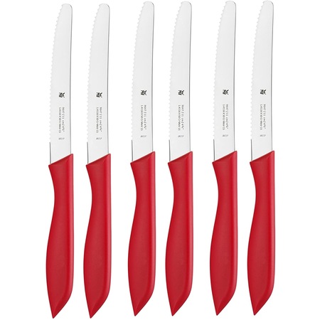 Set 6 cutite de paine WMF, 23cm, Inox, Rosu - eMAG.ro