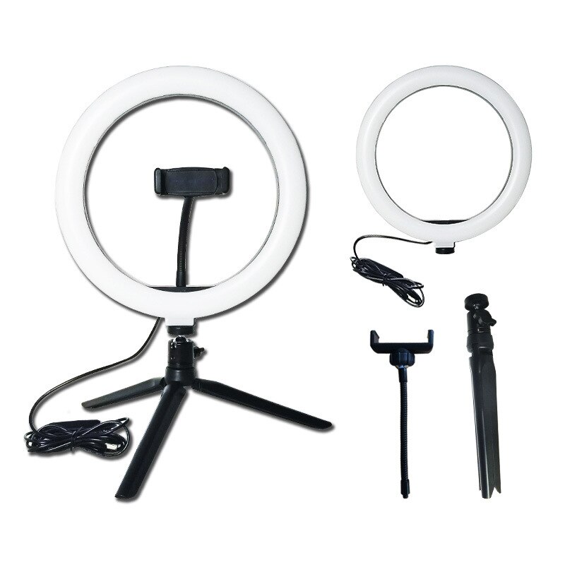 Set Ring Light 36 cm/14" cu 3 Tipuri Lumina, Trepied Mic, Telecomanda ...
