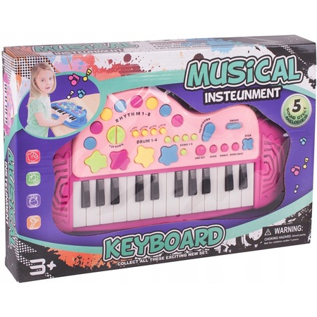 Orga Muzicala pentru Copii, Interactiva, cu Maner, Pian Clasic 24 Clape ...