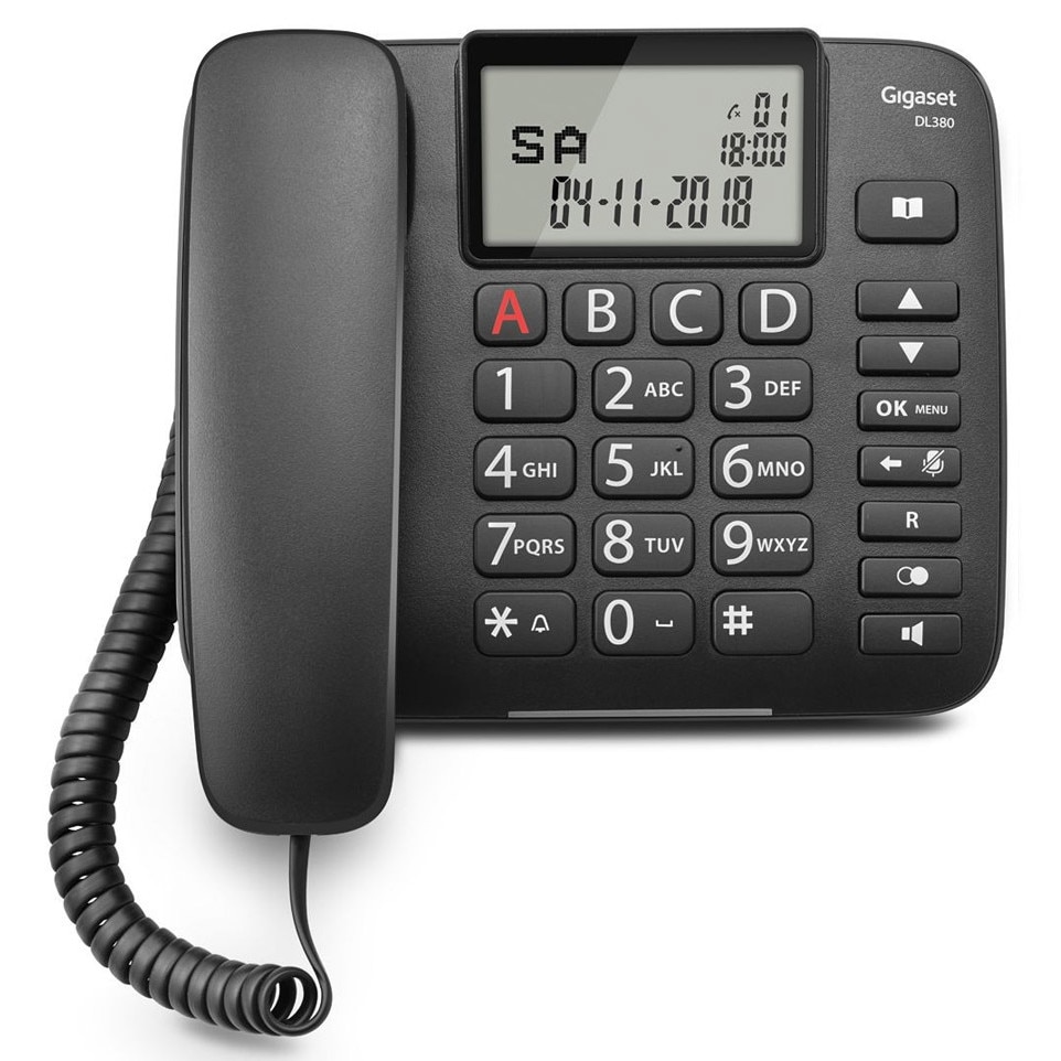 Telefon fix, GIGASET, DL380, Negru - eMAG.ro