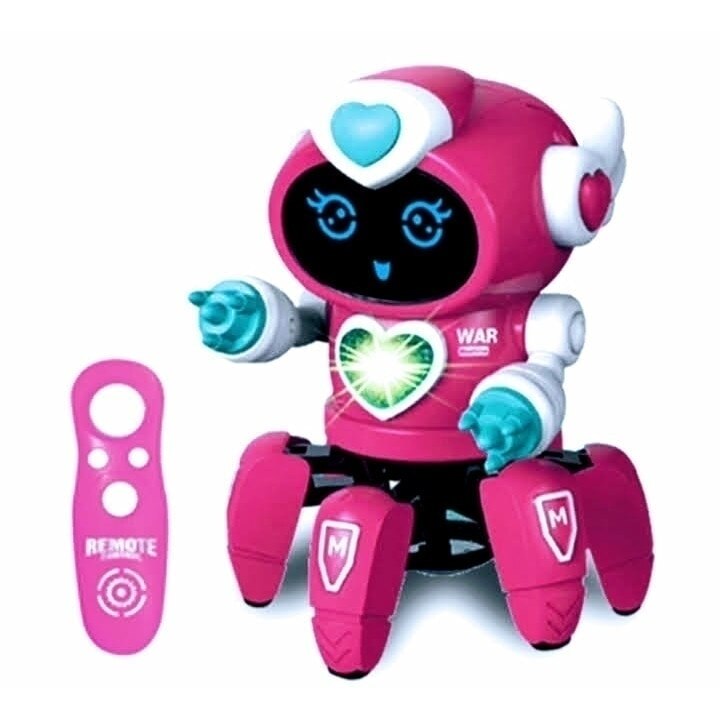 Robot cu Telecomanda, Jucarie Dansator, 6 picioare, Muzica, Iluminare ...